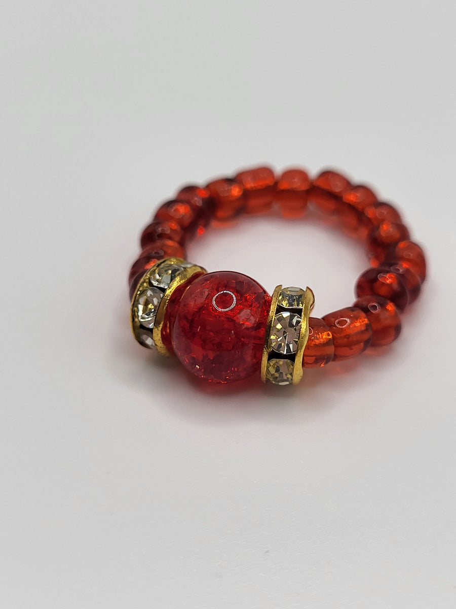 Chepi Chibi Yellow Beaded Ring – Chibi Couture by Isabel Cruz